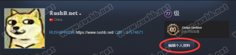 Steam个人资料页面关闭评论/留言框方法-CSGO RushB中文网