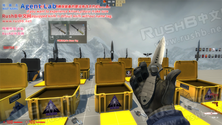 CSGO 探员、刀子、音乐盒 体验地图：Agent Lab-CSGO RushB中文网